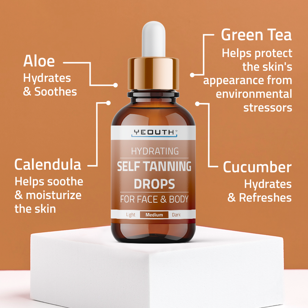 Hydrating Self Tanning Drops for Face and Body – YEOUTH